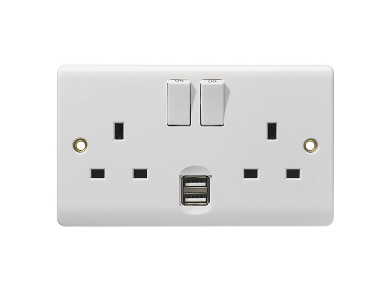 Double Wall Socket with USB - ENER029 | Energy Saving Products | Energenie