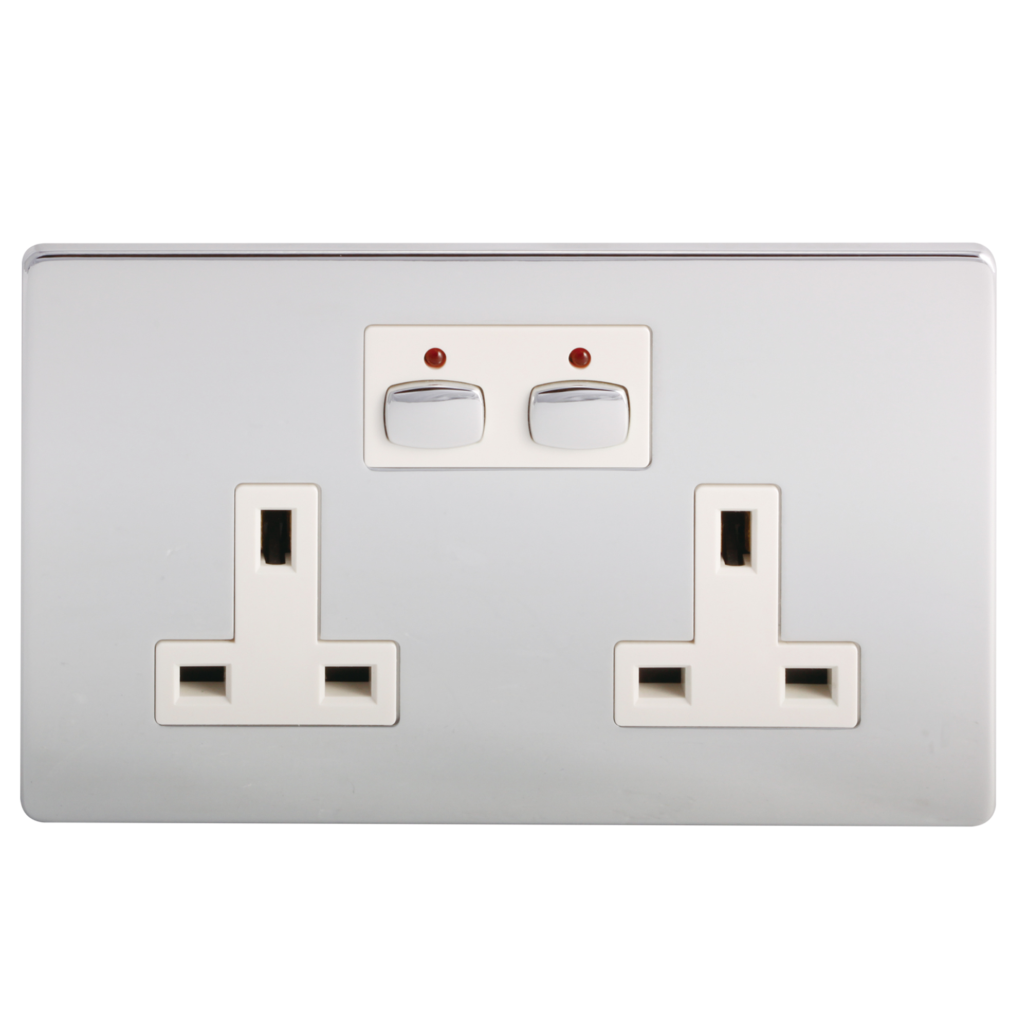 Mi|Home Double Wall Socket Chrome - MIHO022 | Energy Saving Products ...